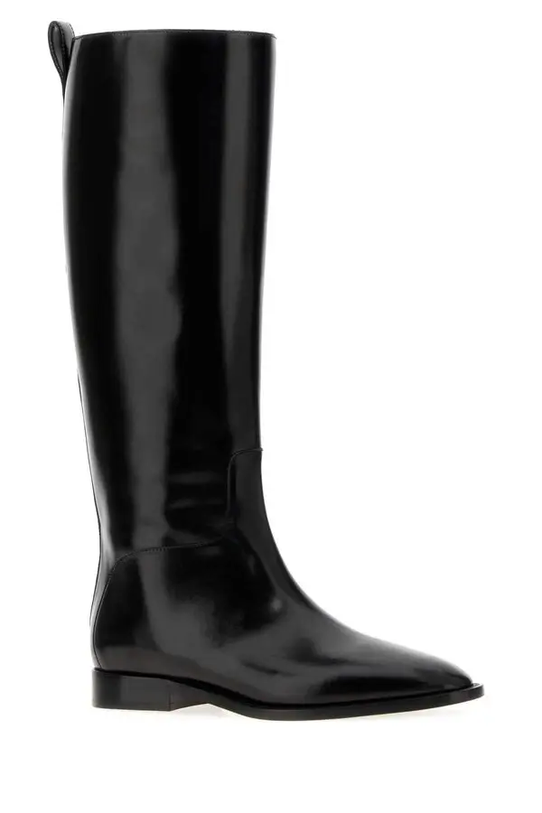 JIL SANDER Leather Knee High Boots