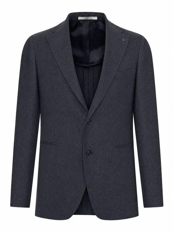 Tagliatore Textured Fabric Blazer Jacket With Two Buttons