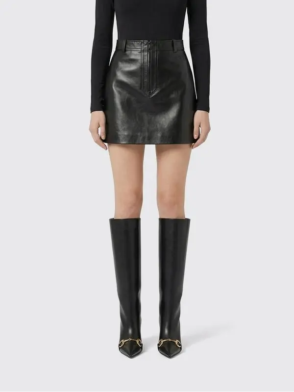 Gucci Calfskin Leather Mini Skirt