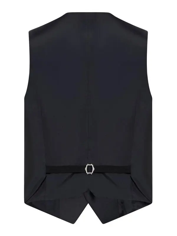Tagliatore Bruce Tailored Wool Suit With Vest - Black