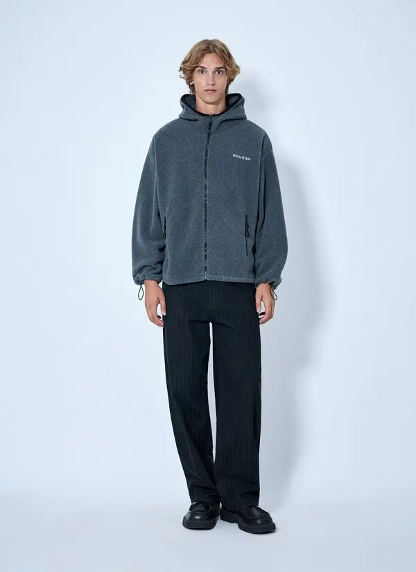 Miu Miu Hooded Zip Sweatshirt
