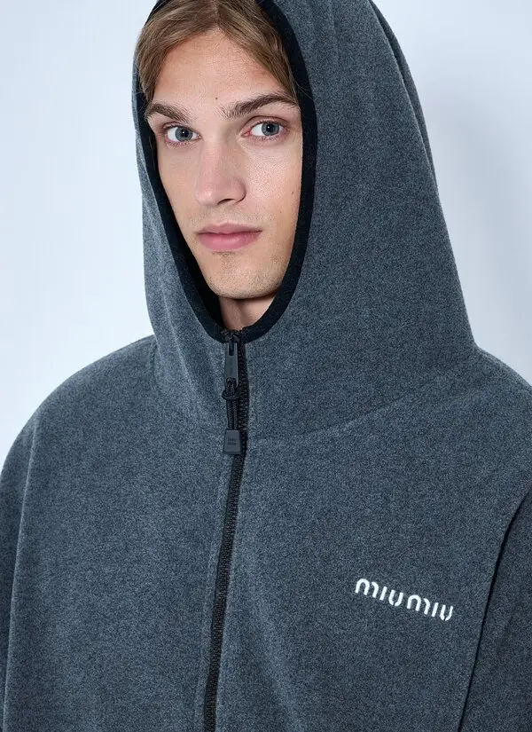 Miu Miu Hooded Zip Sweatshirt