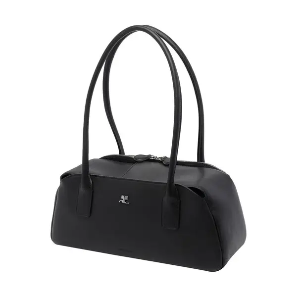 COURREGES Strip Naplack Shoulder Bag