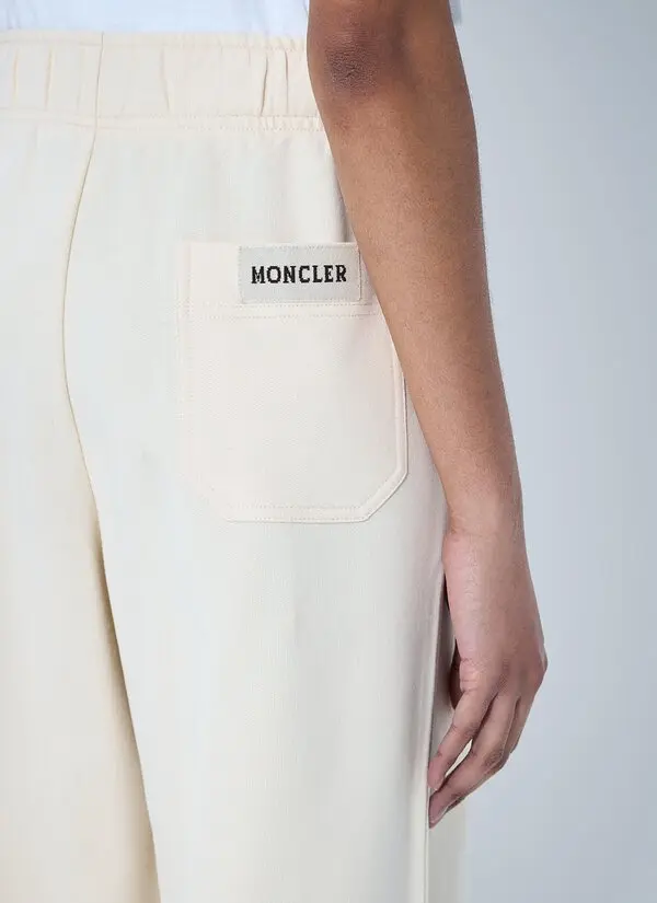 Moncler Cotton Track Pants - Cream