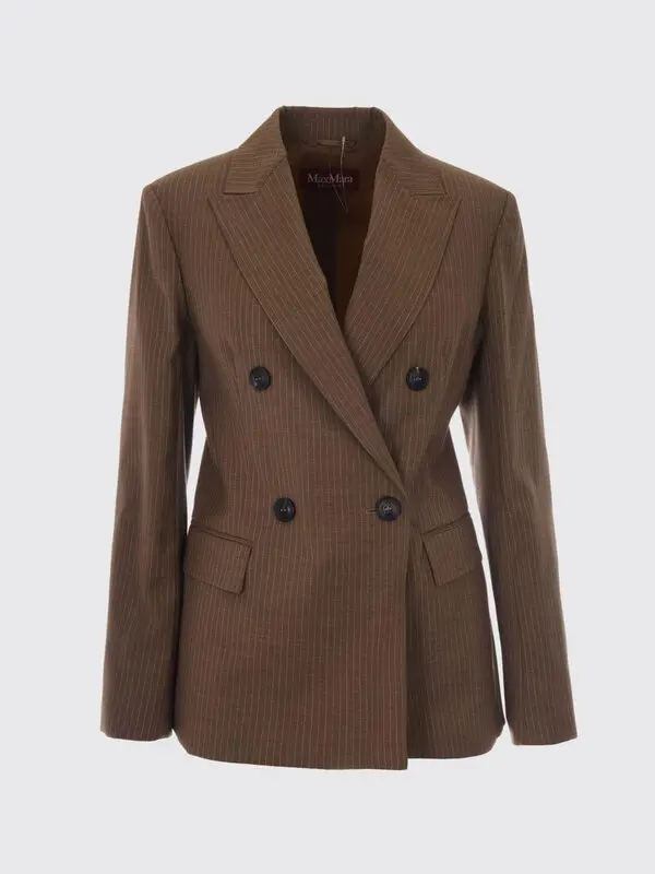 Max Mara Double-breasted Tailored Jacket - Brown