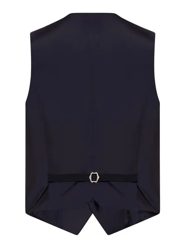 Tagliatore Bruce Tailored Wool Suit With Vest - Blue
