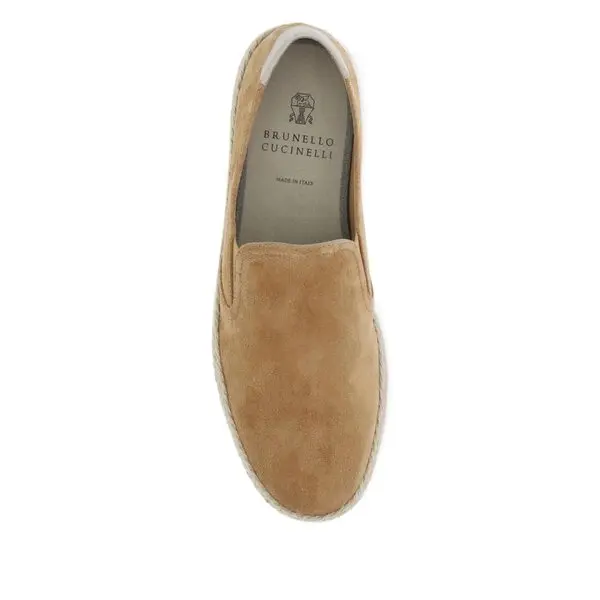 Brunello Cucinelli Suede Espadrilles - Cream