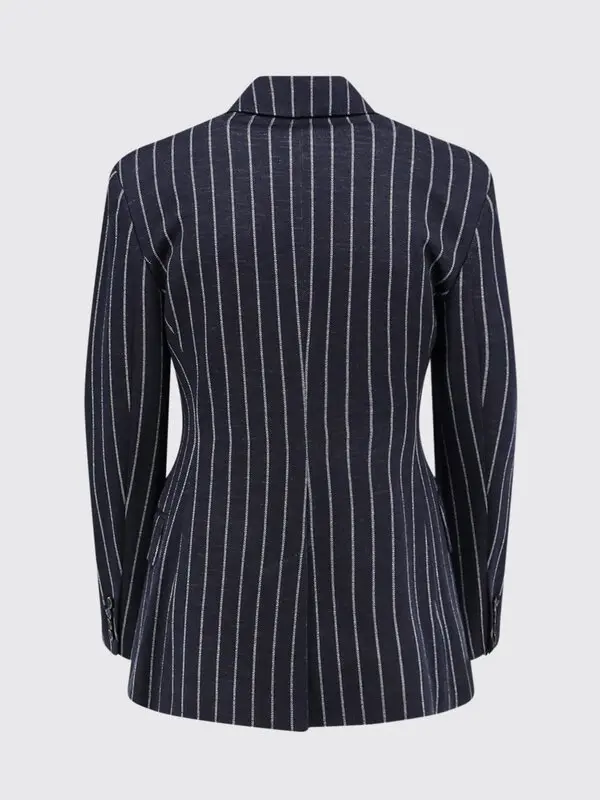 Max Mara Pinstripe Double-breasted Blazer - Blue