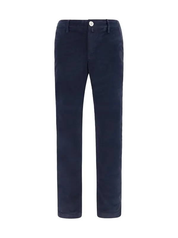 Jacob Cohen Bobby Slim Chino Pants In Stretch Cotton Gabardine - Blue