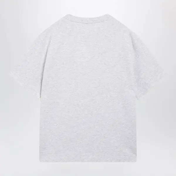 Jacquemus Grey T-shirt With Grosgrain Logo - Gray
