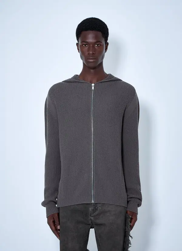 Rick Owens Wool Zipped Hoodie