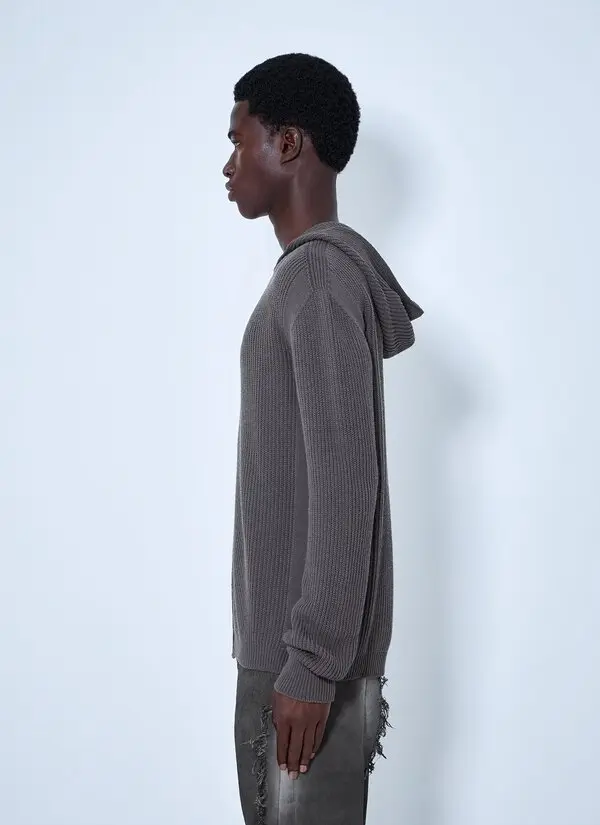 Rick Owens Wool Zipped Hoodie