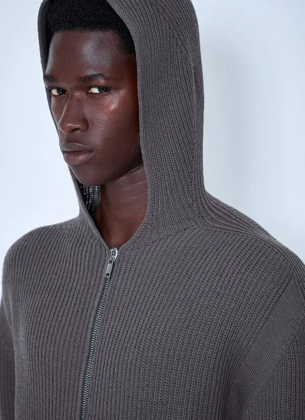 Rick Owens Wool Zipped Hoodie