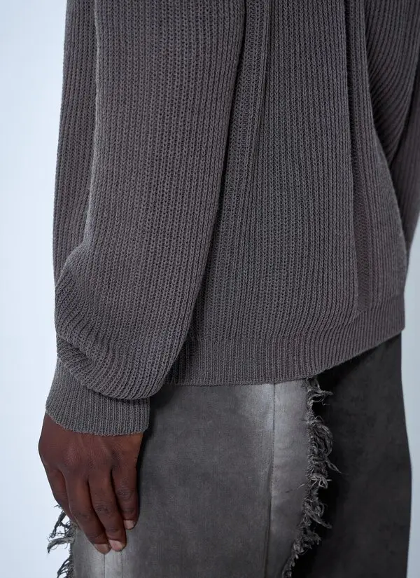 Rick Owens Wool Zipped Hoodie - Gray