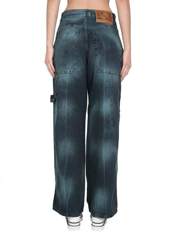 Stella McCartney Workwear Denim Trousers - Green