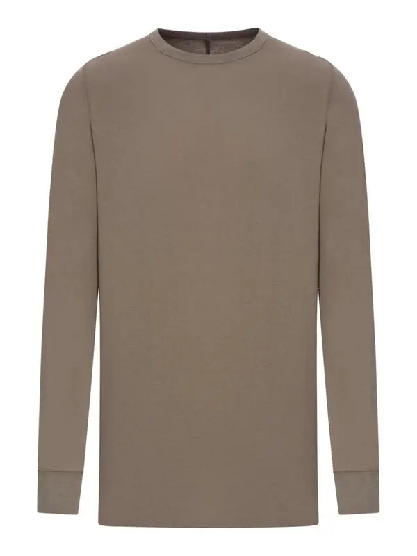 Rick Owens Long-sleeved Cotton Jersey T-shirt - Gray