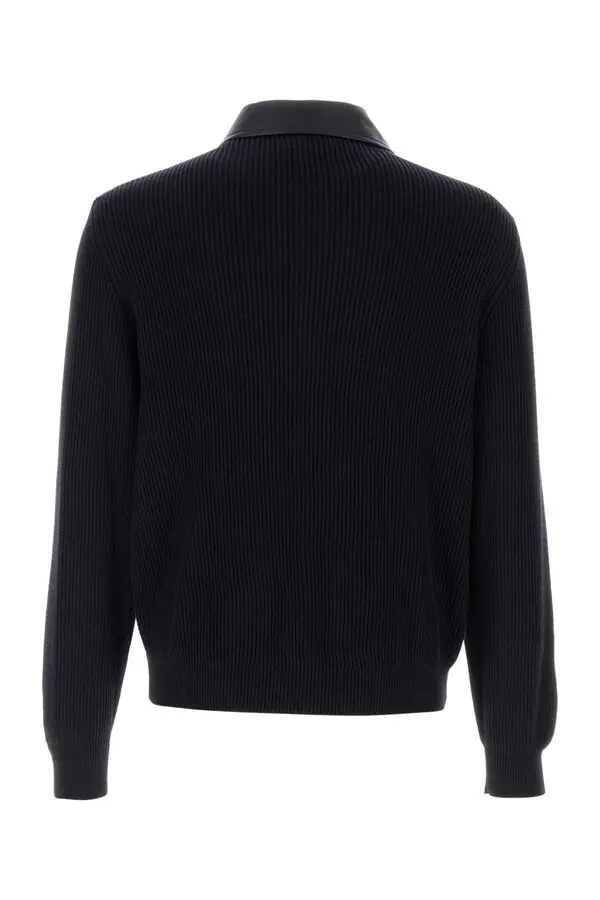 Brunello Cucinelli Leather And Knit Jacket