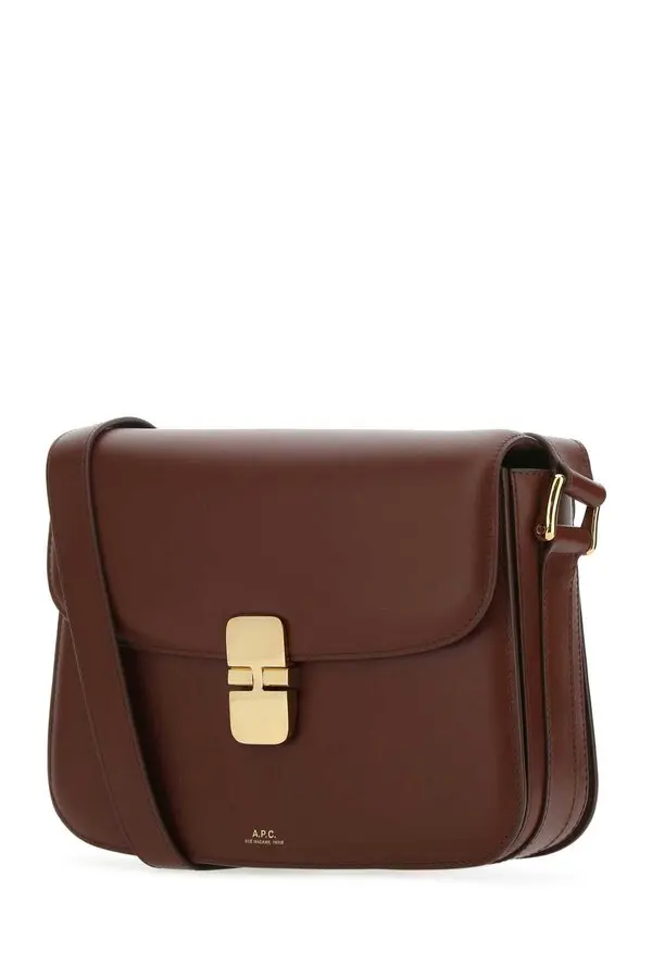 A.p.c. Bordeaux Leather Grace Crossbody Bag - Red