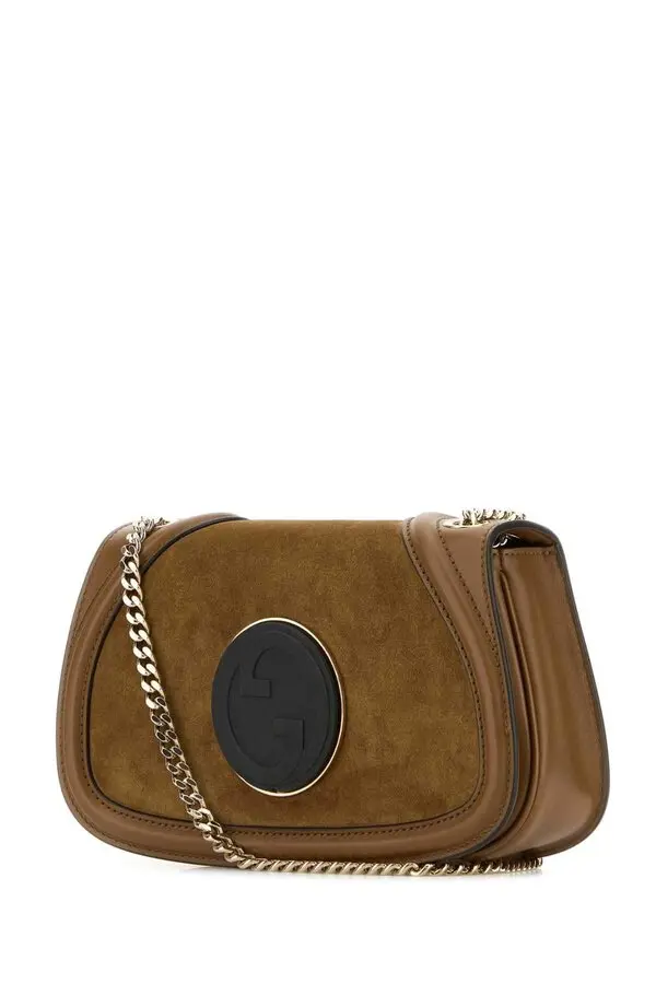 Gucci Caramel Suede And Leather Blondie Shoulder Bag - Brown