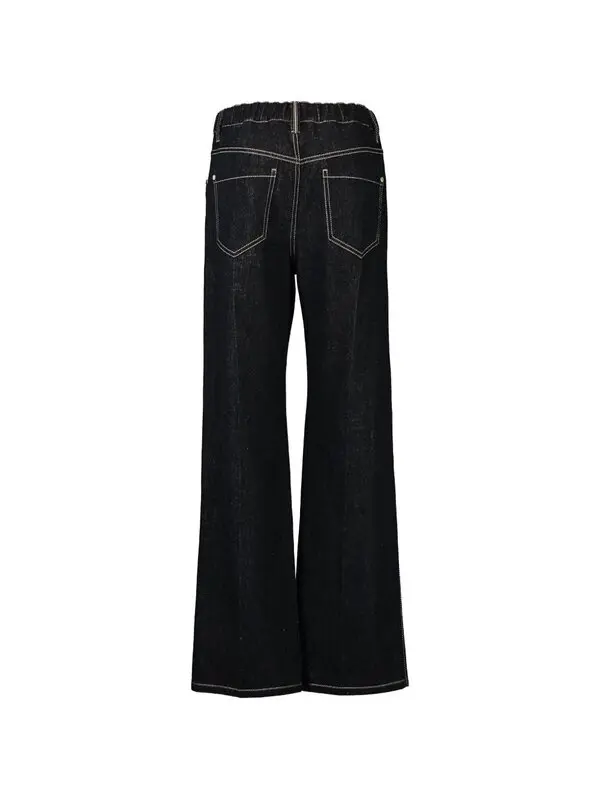 Brunello Cucinelli Wide Leg Denim Cotton Jeans - Multicolor