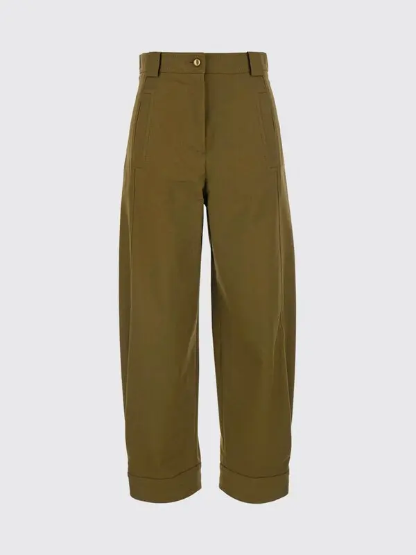 Max Mara Adorni High-waisted Wide-leg Cotton Trousers - Brown