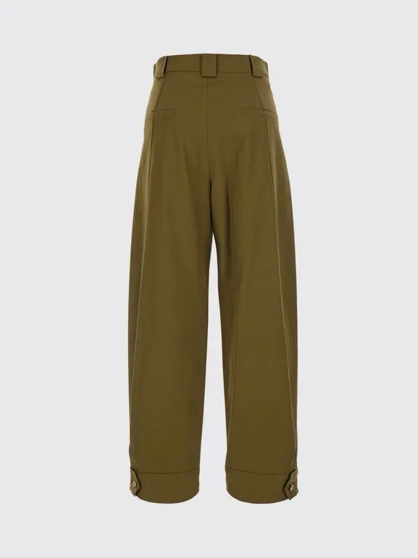 Max Mara Adorni High-waisted Wide-leg Cotton Trousers - Brown
