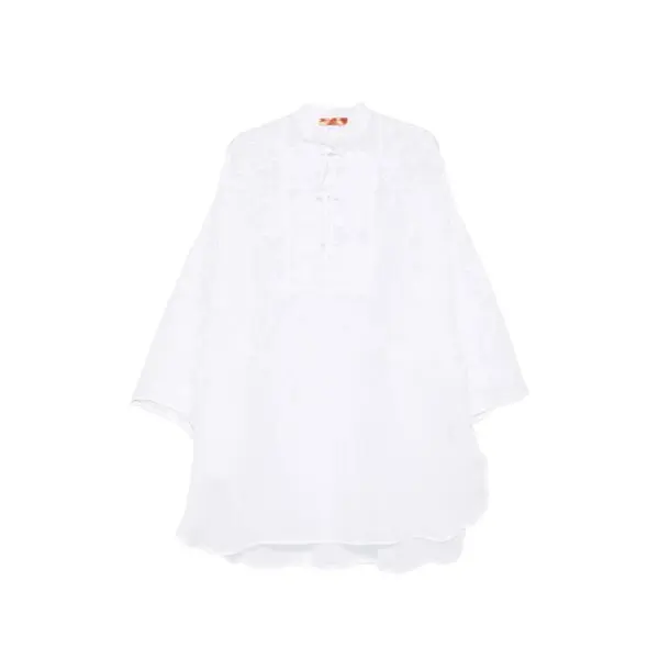 ERMANO SCERVINO Ermanno Scervino Linen Lace Day Dress - White