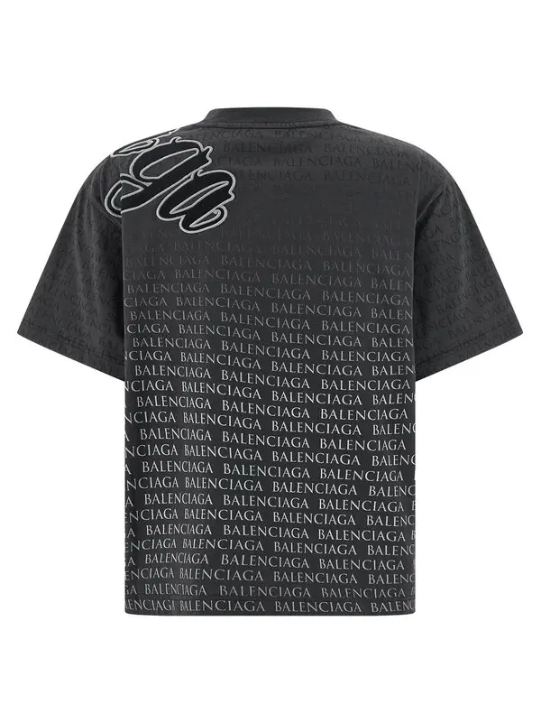 Balenciaga Cursive' T-shirt - Black