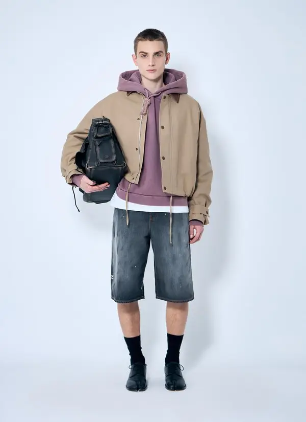 Acne Studios Distressed Denim Shorts - Black