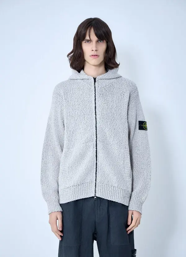 Stone Island Zip-up Knit Hoodie