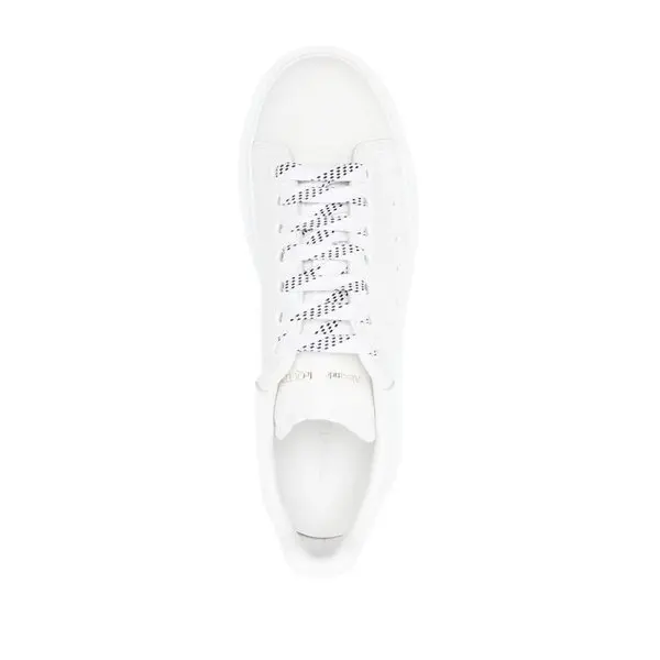 Alexander McQueen Leather Lace-up Sneakers - White