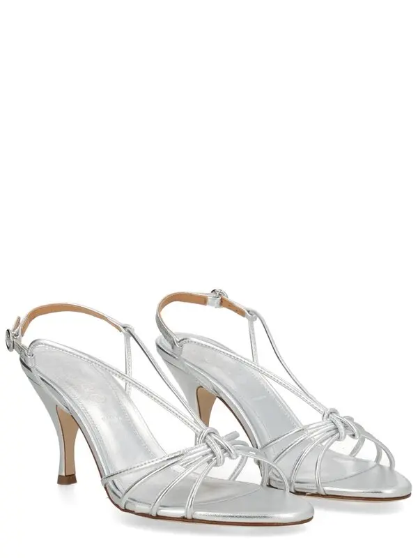 AeydĒ Solange Heeled Sandals - Silver