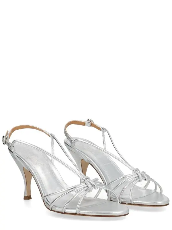 AeydĒ Solange Heeled Sandals - Silver