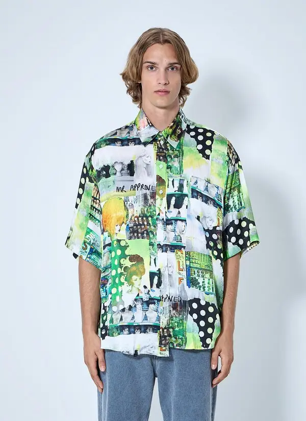 Martine Rose Boxy Wrap Shirt - Green