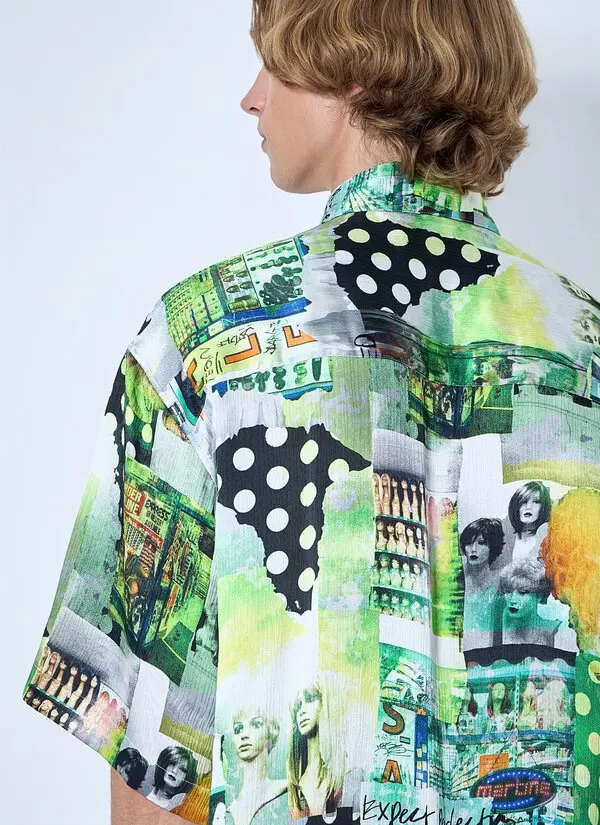 Martine Rose Boxy Wrap Shirt - Green