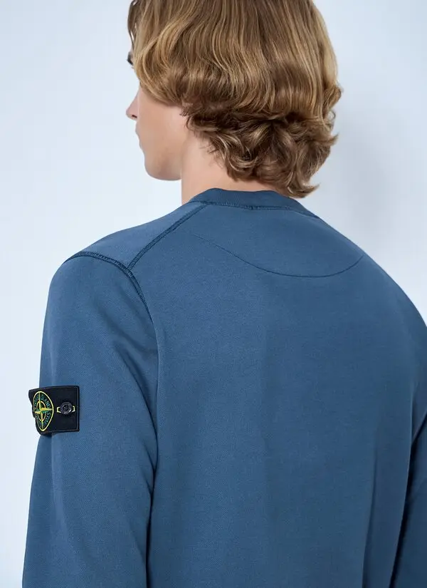 Stone Island Crewneck Sweatshirt With Sleeve Patch