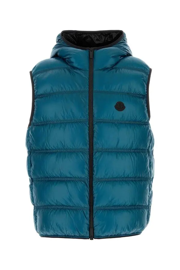 Moncler Nylon Sleeveless Down Jacket - Blue