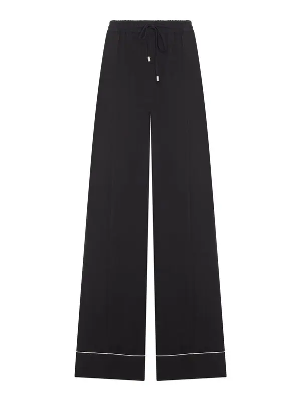 Sportmax Satin Rivet Jogger Pants - Black