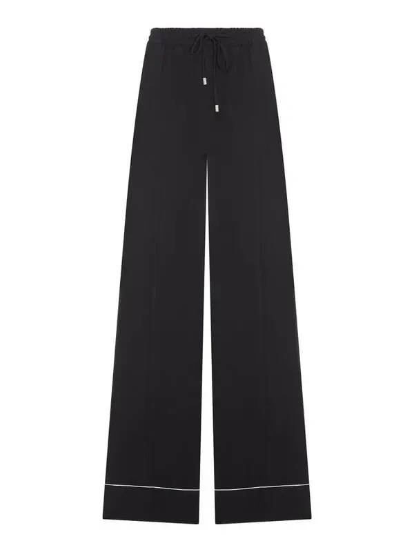 Sportmax Satin Rivet Jogger Pants - Black