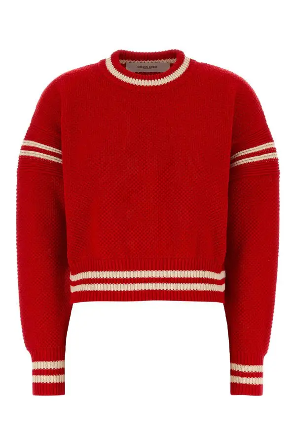 GOLDEN GOOSE Cotton Oversize Sweater - Red