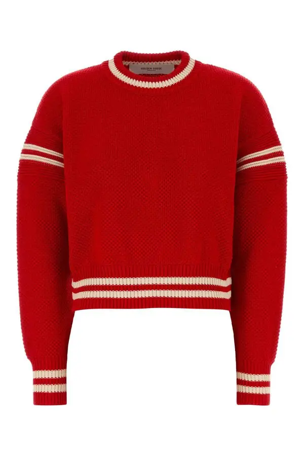 GOLDEN GOOSE Cotton Oversize Sweater - Red