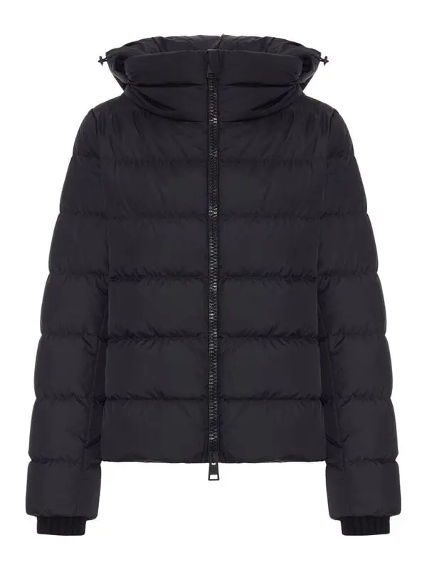 Herno Short Down Jacket With Hood - Black