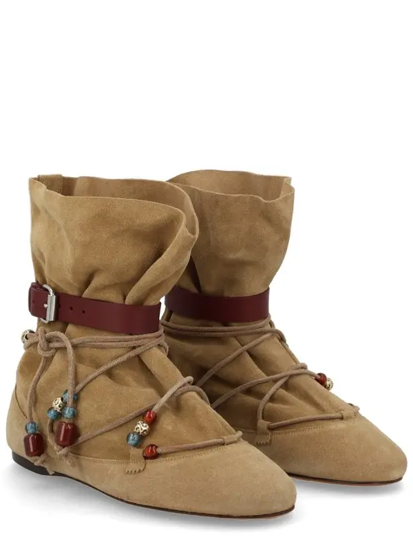 Isabel Marant Étoile Letiz Calf Leather Boots - Cream