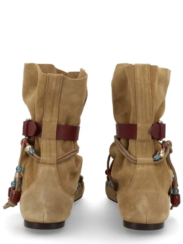 Isabel Marant Étoile Letiz Calf Leather Boots - Cream