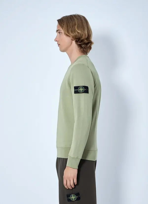 Stone Island Crewneck Sweatshirt With Arm Patch