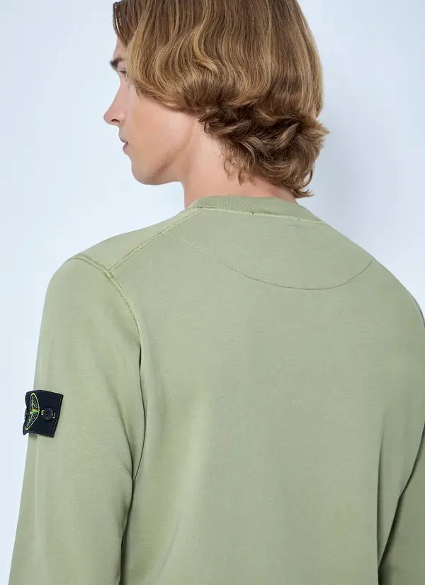 Stone Island Crewneck Sweatshirt With Arm Patch