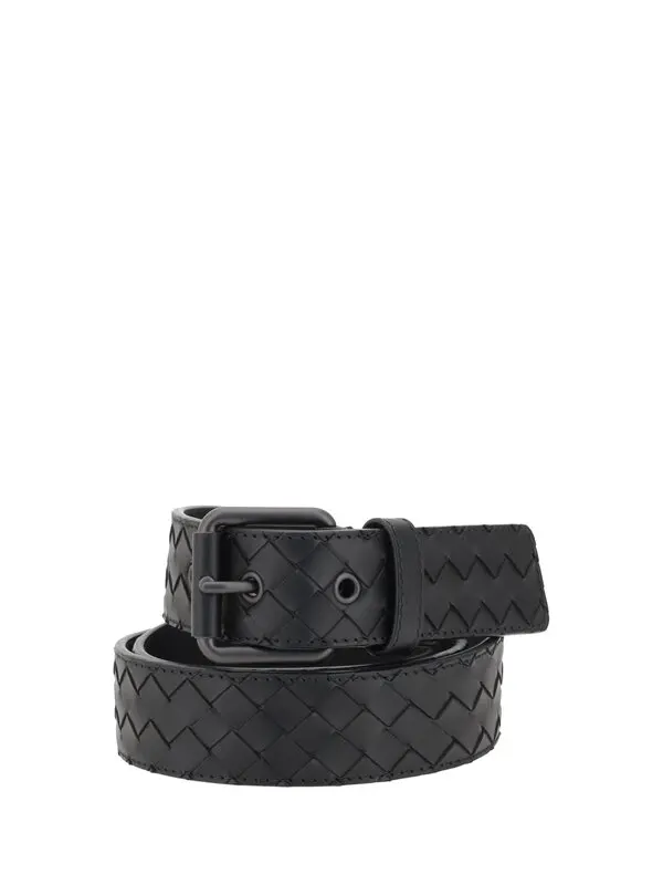 Bottega Veneta Intrecciato Belt - Black