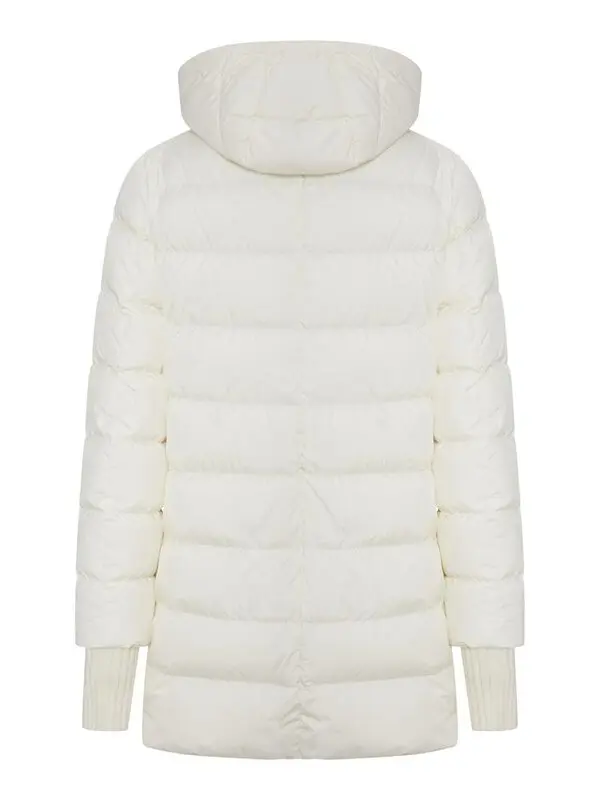 Herno Long Down Jacket With Hood - White