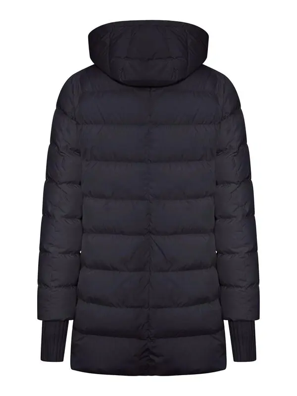 Herno Long Down Jacket With Hood - Black