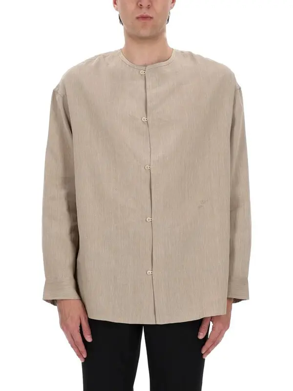 Jacquemus Linen Blend Shirt - Cream